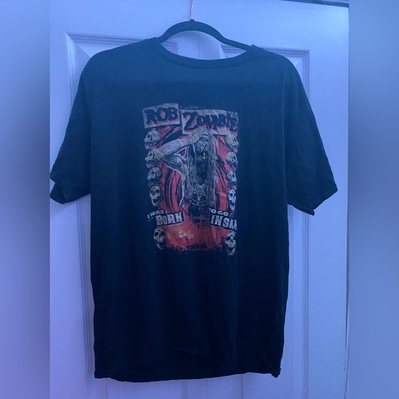 Rob Zombie | Shirts | Rob Zombie Skull Tshirt I Was Born To Go Insane ...